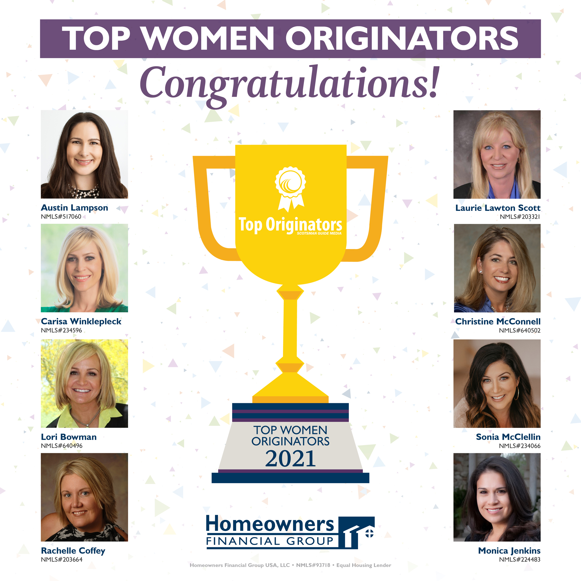 HFG Mortgage Professionals Honored Among Top Women Originators for 2021 ...